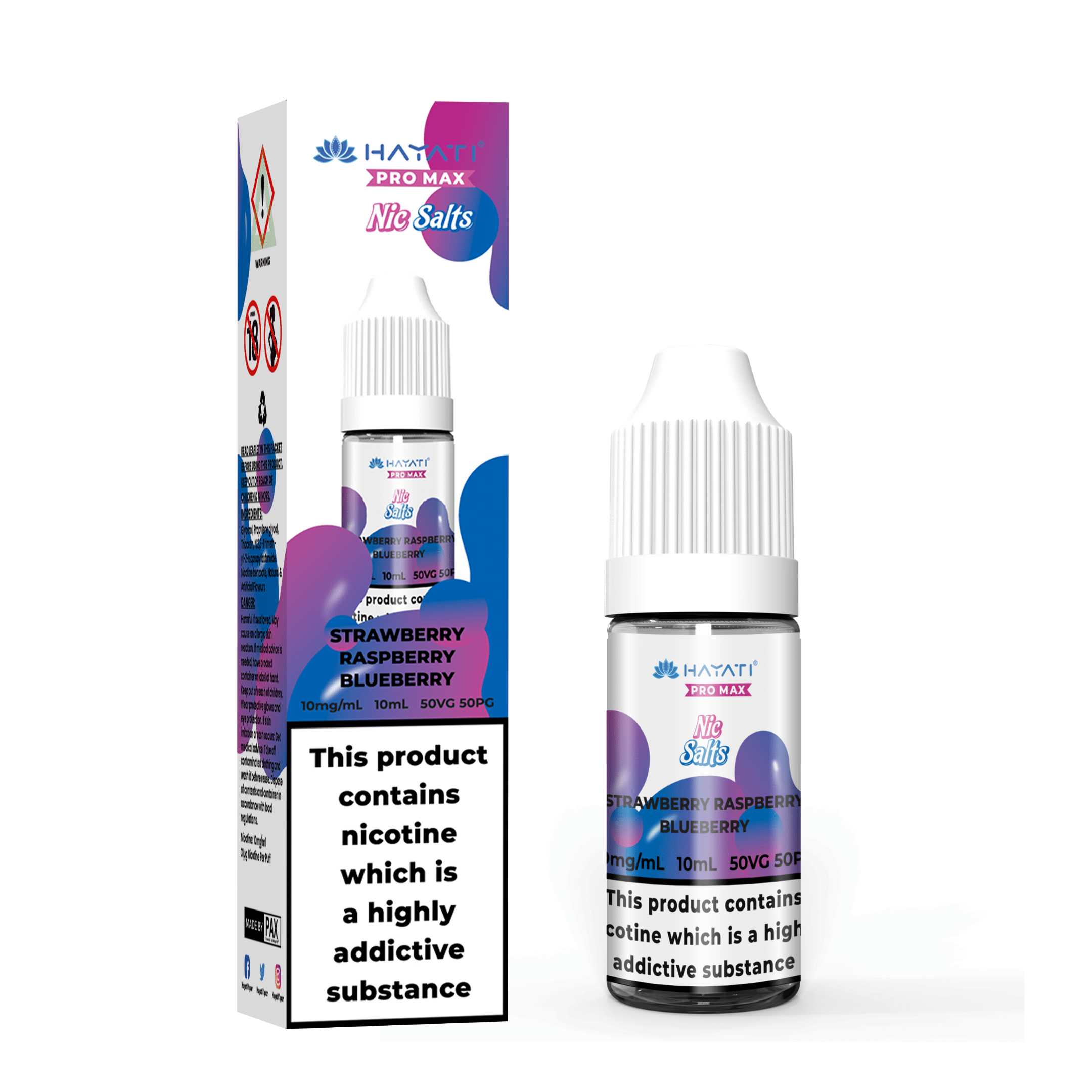 Hayati Pro Max Nic Salts - Strawberry Raspberry Blueberry - Cheeky Smokes